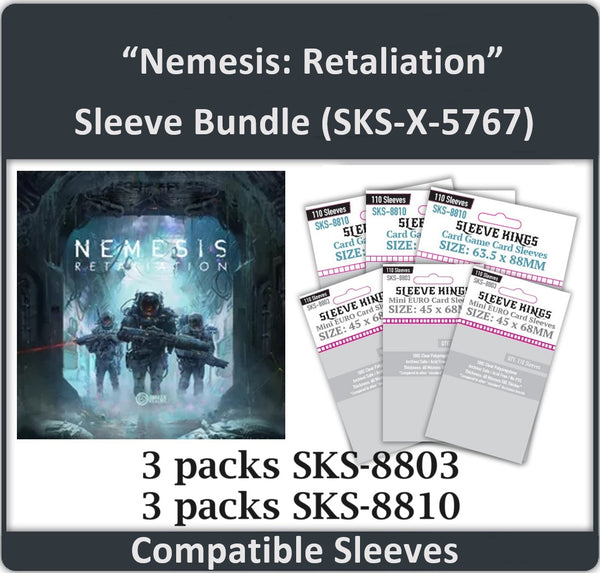 "Nemesis Retaliation" All In Gamefound Sleeve Bundle (8803 X 3 + 8810 – sleevekings