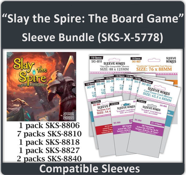 "Slay the Spire: The Board Game" Sleeve Bundle (8806 X 1 + 8810 X 7 ...