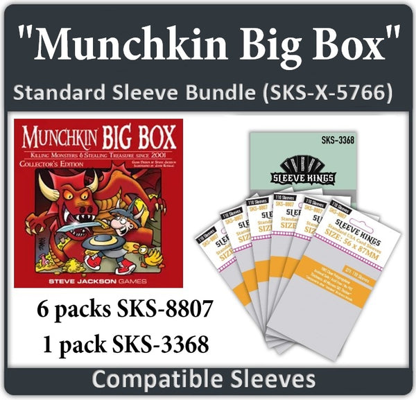 "Munchkin Big Box" Compatible Card Sleeve Bundle (8807 x 7 + 3368 x 1 ...