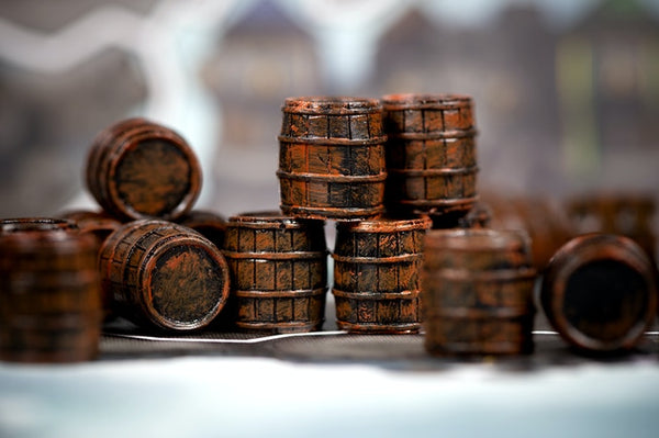 Painted Resin 10-pack Resource Tokens: Barrel – sleevekings