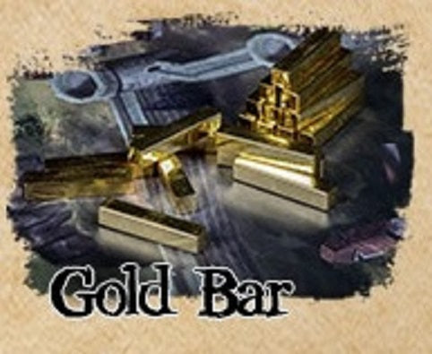 Metal Alloy 10-pack Resource Tokens: Gold bar – sleevekings