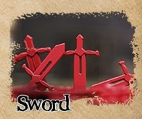 Metal Alloy 10-pack Resource Tokens: Sword – sleevekings